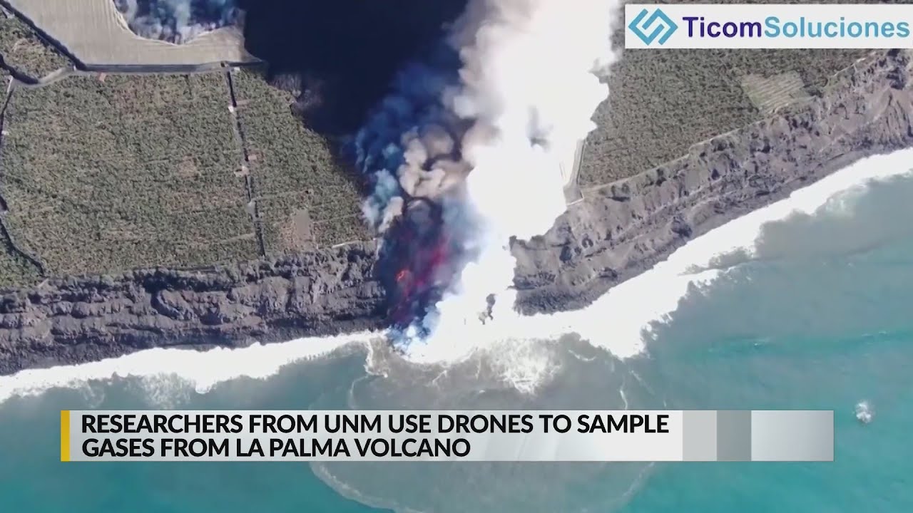 Researchers from UNM use drones to sample gases from volcano - YouTube