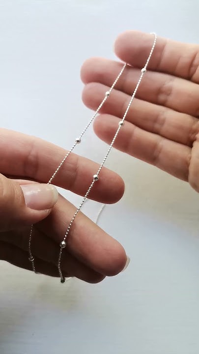 серебряная цепь шарики цепь с серебряными шариками серебро 925 цепочка ...