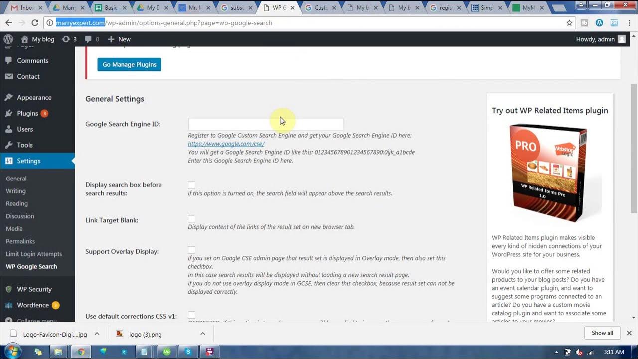 How to add google custom search in wordpress website ? - YouTube