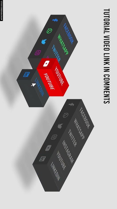 CSS 3D Isometric Social Media Menu Hover Effects 02 #shorts - YouTube