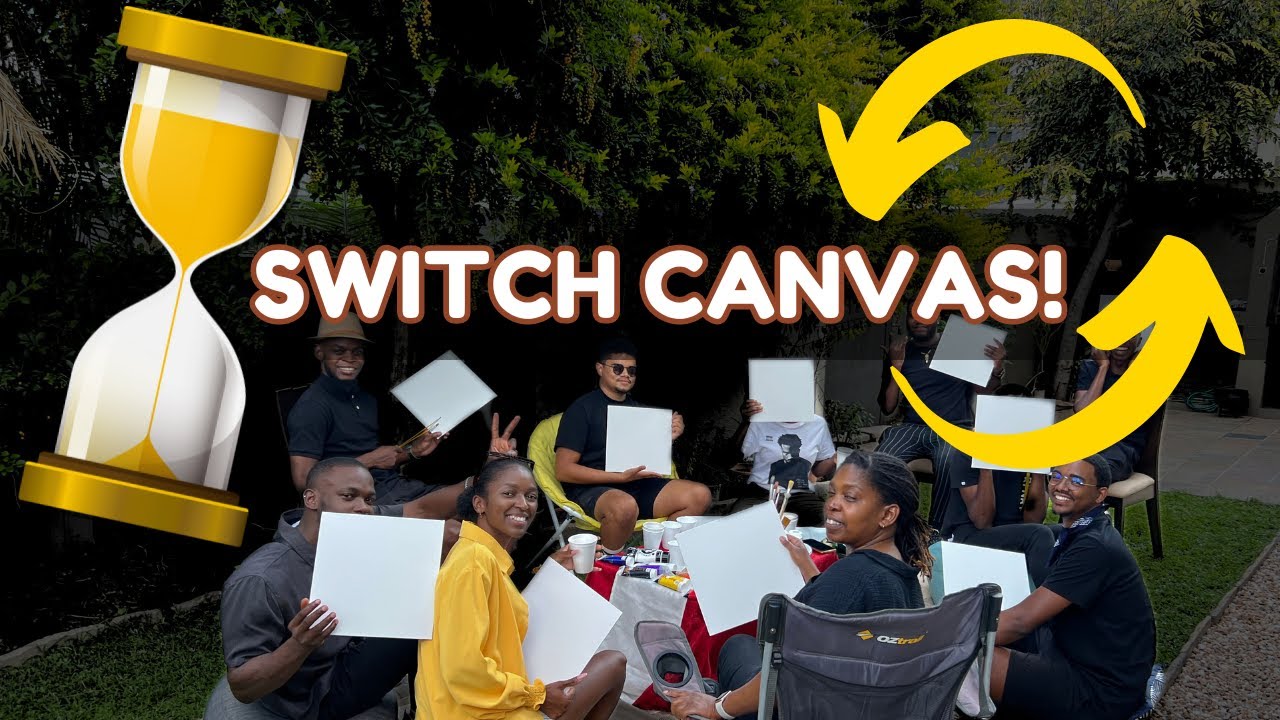 Paint & Swap Party | group art activity adea | art vlog - YouTube