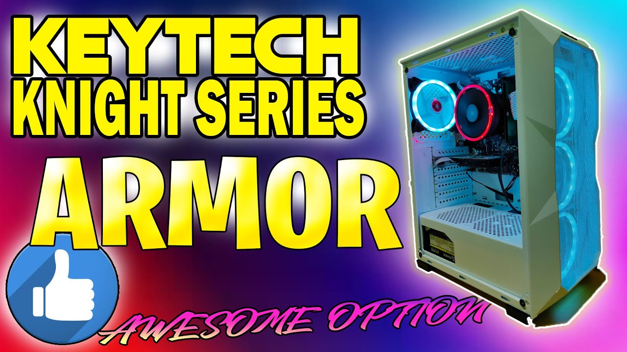 KEYTECH Knight Series ARMOR Gaming PC Case white | budget case - YouTube
