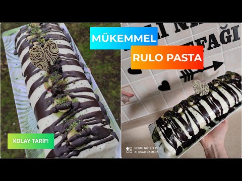 TEKRAR TEKRAR YAPACAKSINIZ! Muzlu Rulo Pasta Tarifi!