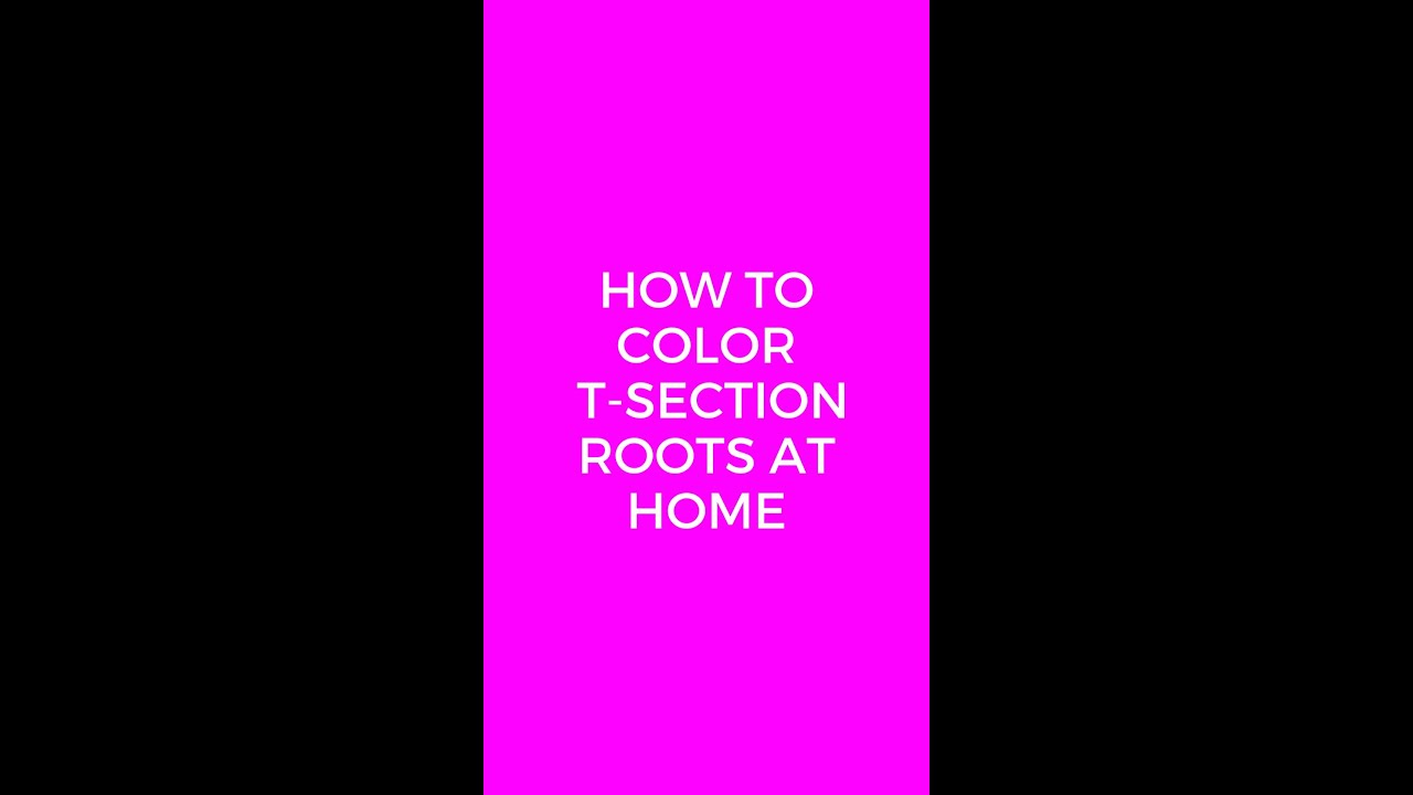 How to create T-section roots at home - YouTube