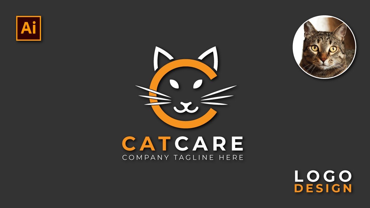 Cat Care Logo Design Positively Perfect Branding - YouTube