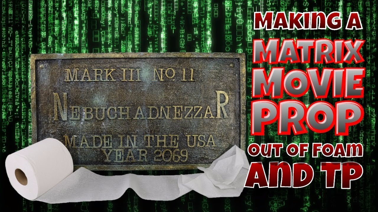 Making a Matrix Movie Prop out of foam and TP - YouTube