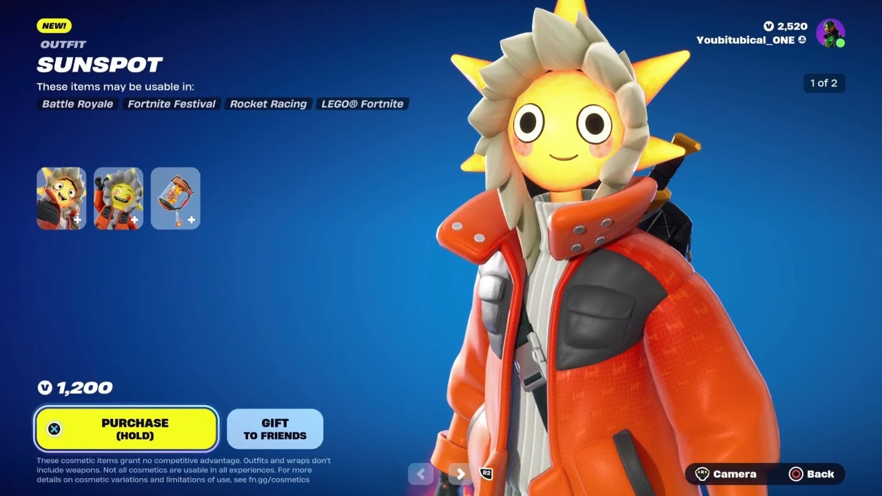 New Sunspot Skin January7th 2024 Fortnite Item Shop Fortnite Underground Youtube