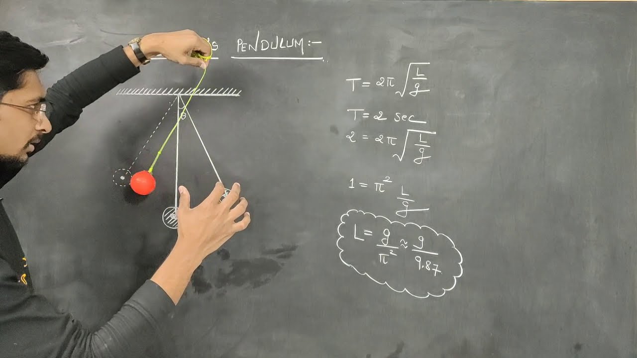 seconds pendulum| oscillations| time period = 2 sec JEE NEET BOARDS #viral #learning ...