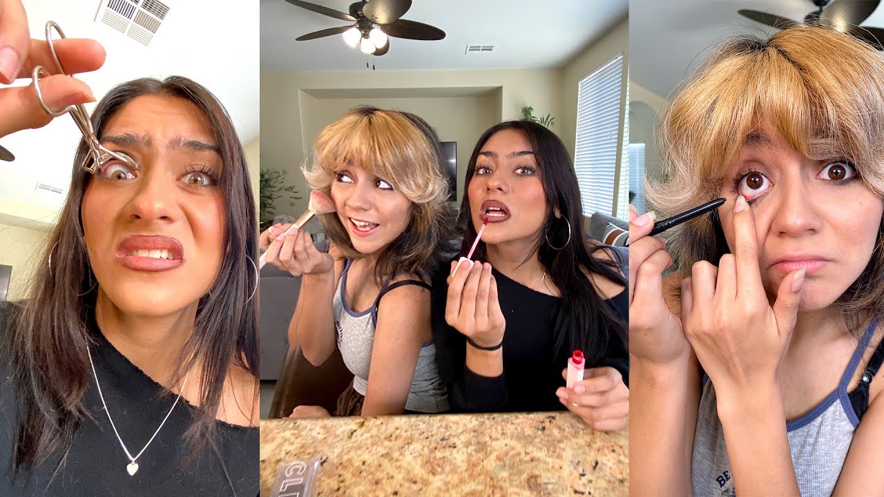 No Mirror Makeup Challenge - YouTube