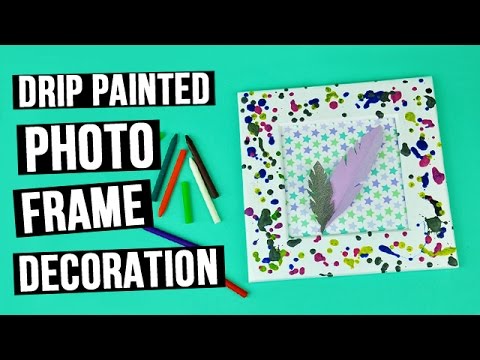 DIY Drip Painted Photo Frame Decoration - YouTube