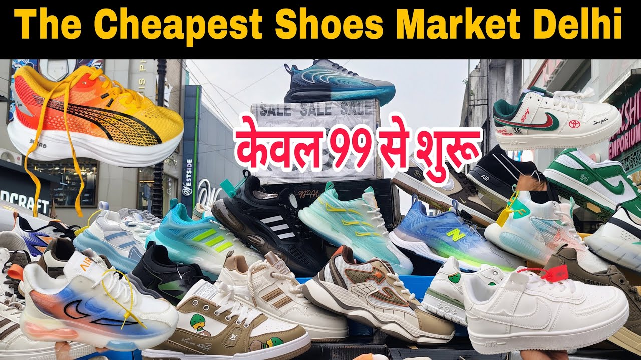 The Cheapest Shoes Market😱Cheapest Branded Shoes Market Delhi 999 में ...