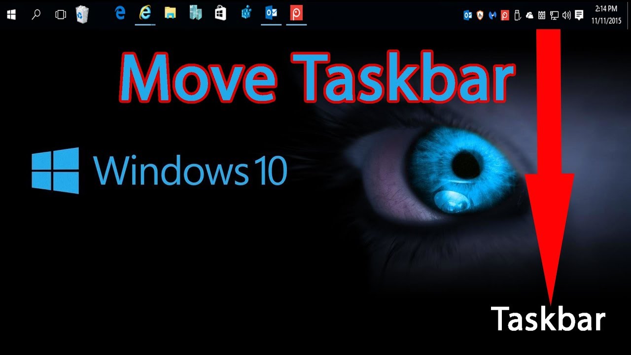how to move windows taskbar easily - YouTube