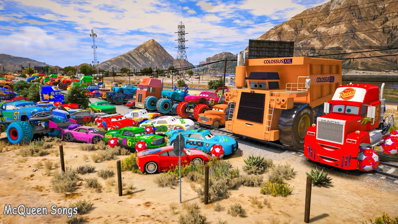Disney Cars 3 McQueen Mr. Drippy Miss Fritter Smokey The King Colossus ...