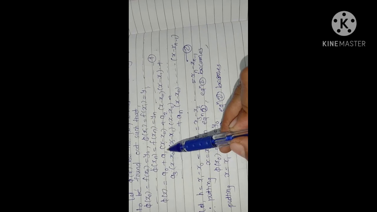 Numerical Method Newton Gregory formula for forward interpolation - YouTube