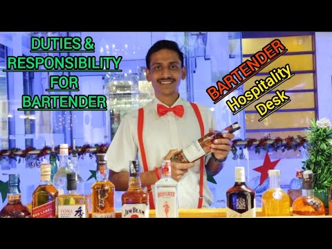 Duties and job responsibility of Bartenders | Hospitality Desk ...