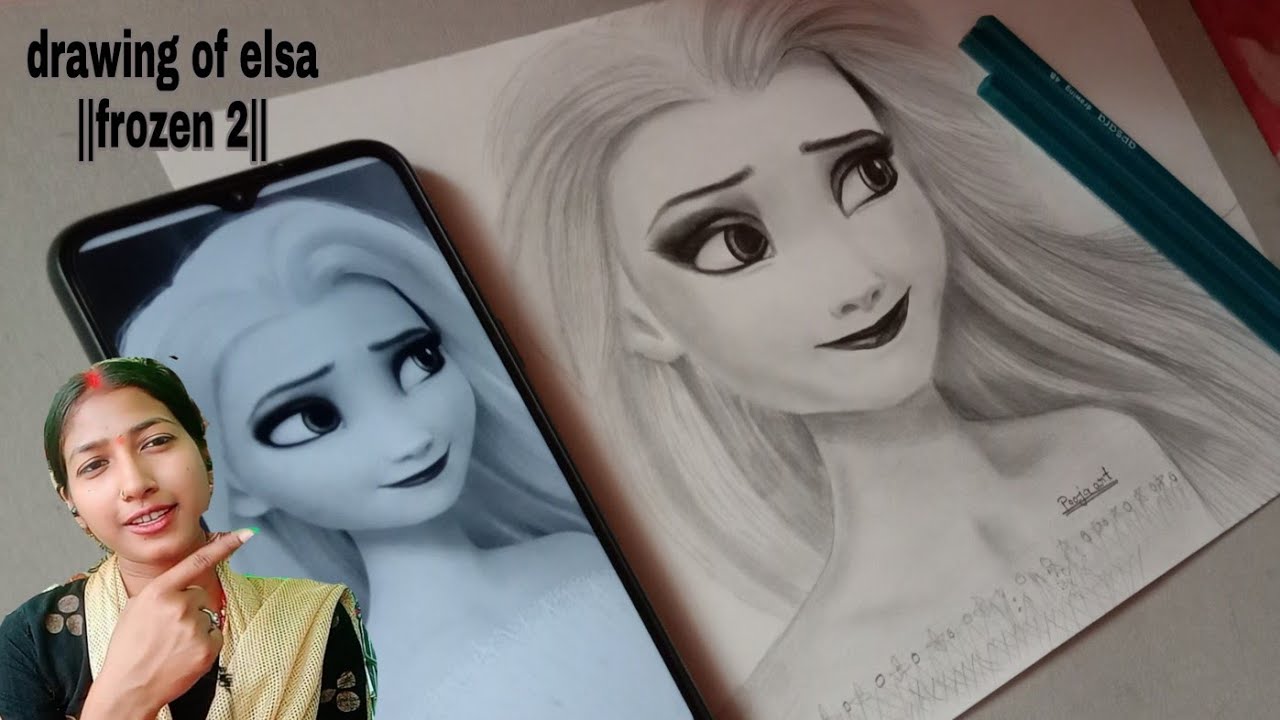 Drawing Of Elsa Frozen 2 || helpful video for beginners || - YouTube