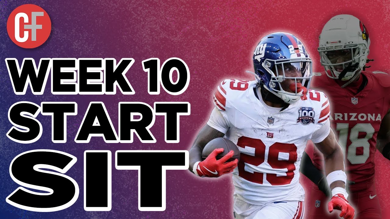 NFL Week 10 Start/Sit Advice | Fantasy Football 2024 - YouTube