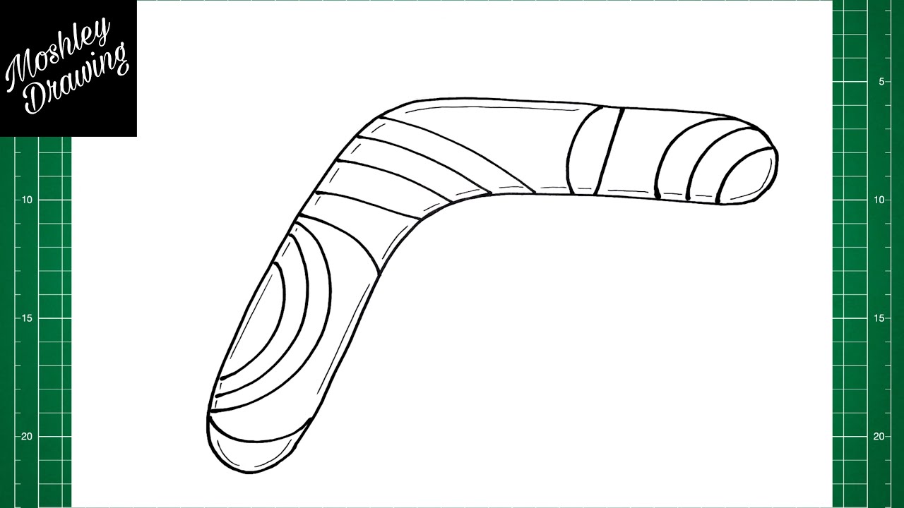 How to Draw a Boomerang Step by Step - YouTube