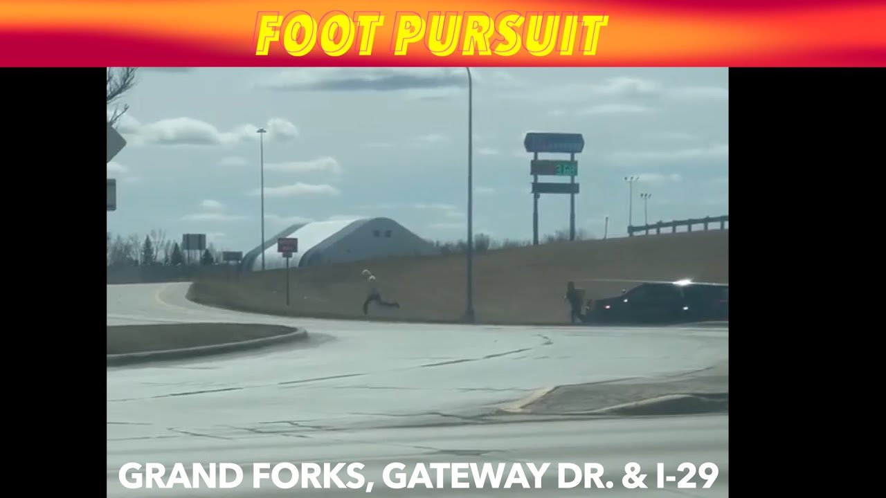 Grand Forks Foot Pursuit Of Suspect Tuesday Afternoon - YouTube