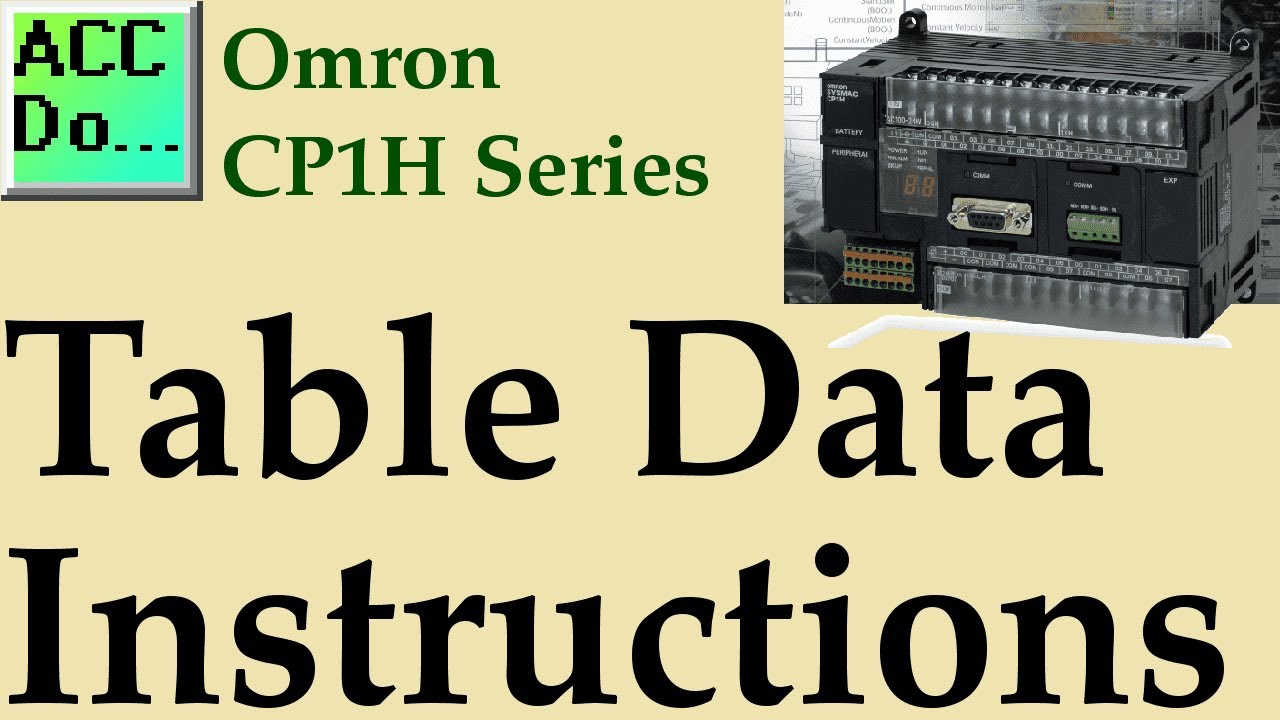 Omron CP1H Table Data Instructions - YouTube