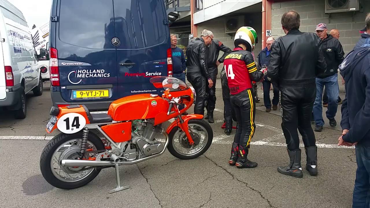 Biker's Day Spa-Francorchamps 1 7 2016 Mad Wolf Laverda - YouTube