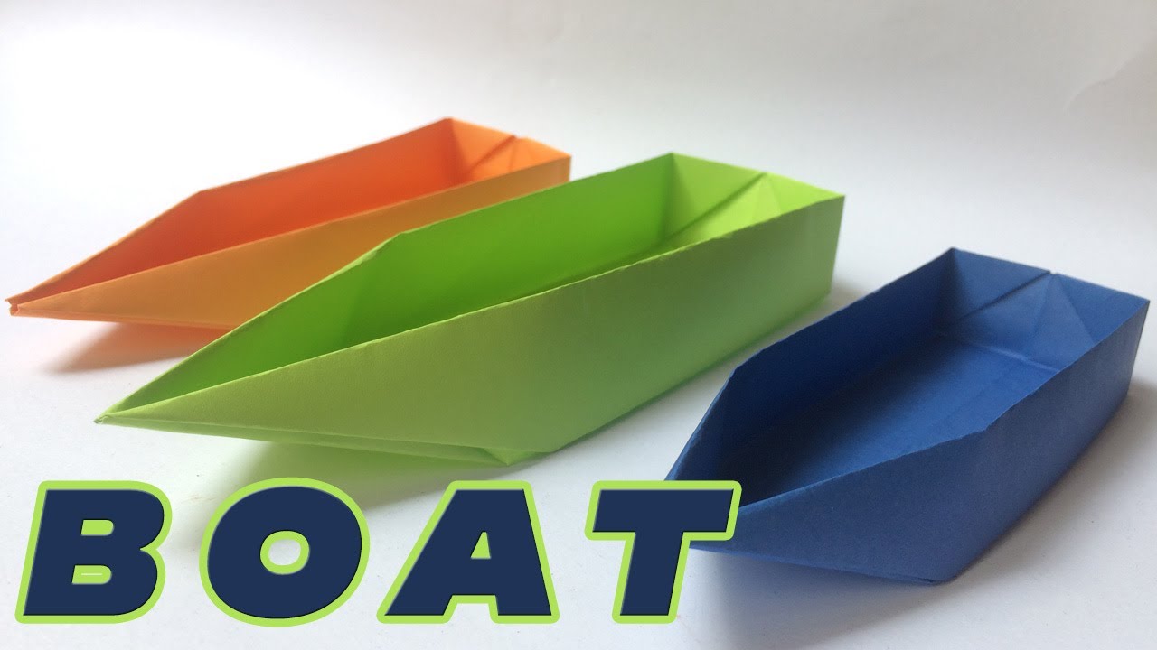 How to Make Paper Boat Easy without Glue that Floats on Water for Kids ...