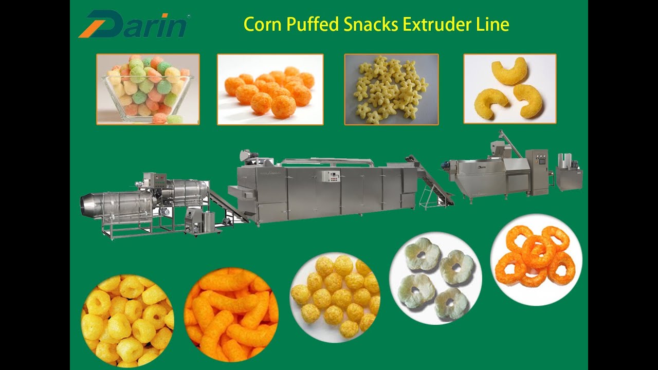 Darin puffed snack production line in Kenya - YouTube