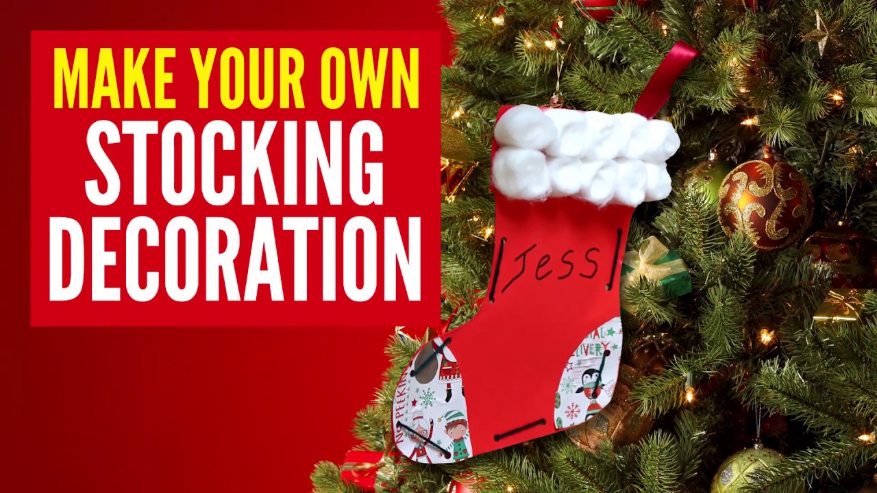 Make Your Own Stocking Decoration - YouTube