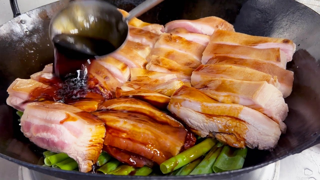 東坡肉(トンポーロー) Chinese Red Braised Pork Dong po rou 东坡肉 - YouTube