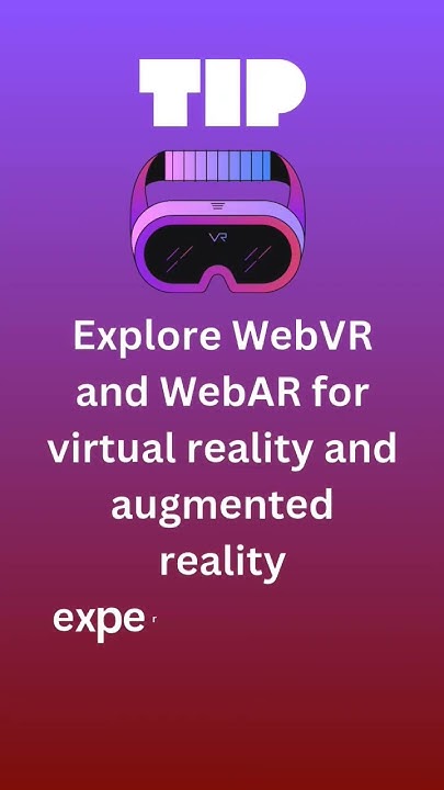 Web tip. Explore webVR and webAR for virtual reality and augmented reality in the web #shorts ...