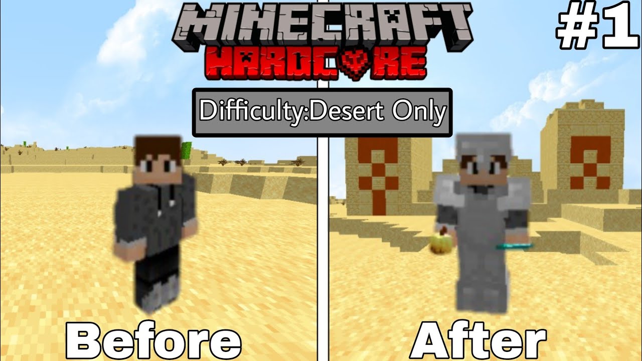 STARTING OUR DANGEROUS JOURNEY | Minecraft Hardcore Desert Only World ...