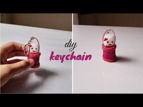 How to make easy keychain || make cotton doll keychain || #easycraft ...