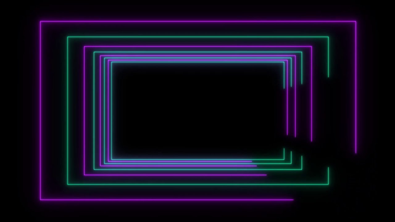 Frame animated free, Neon Light Frame no copyright, animated border ...