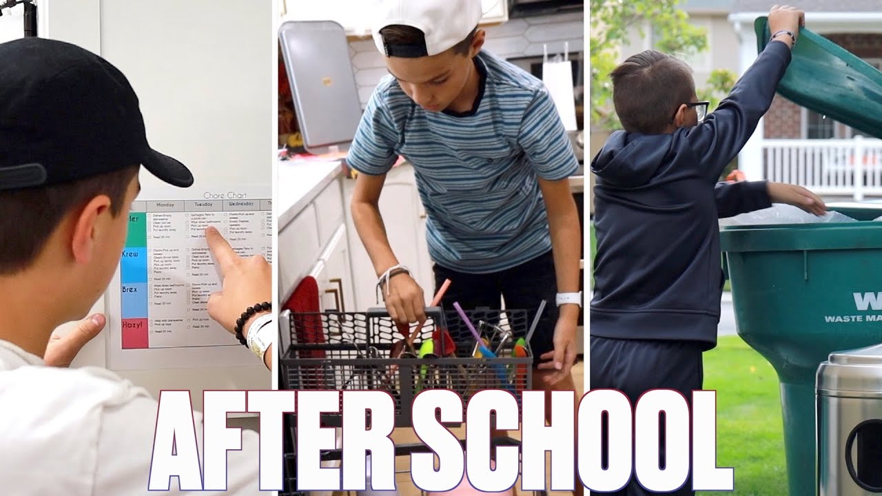 OUR AFTER SCHOOL HOMEWORK AND CHORE ROUTINE | AFTER SCHOOL ROUTINE FOR ...