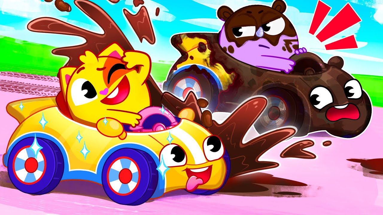 My Little Сar Loves Muddy Puddles Song | Funny Songs For Baby & Nursery ...