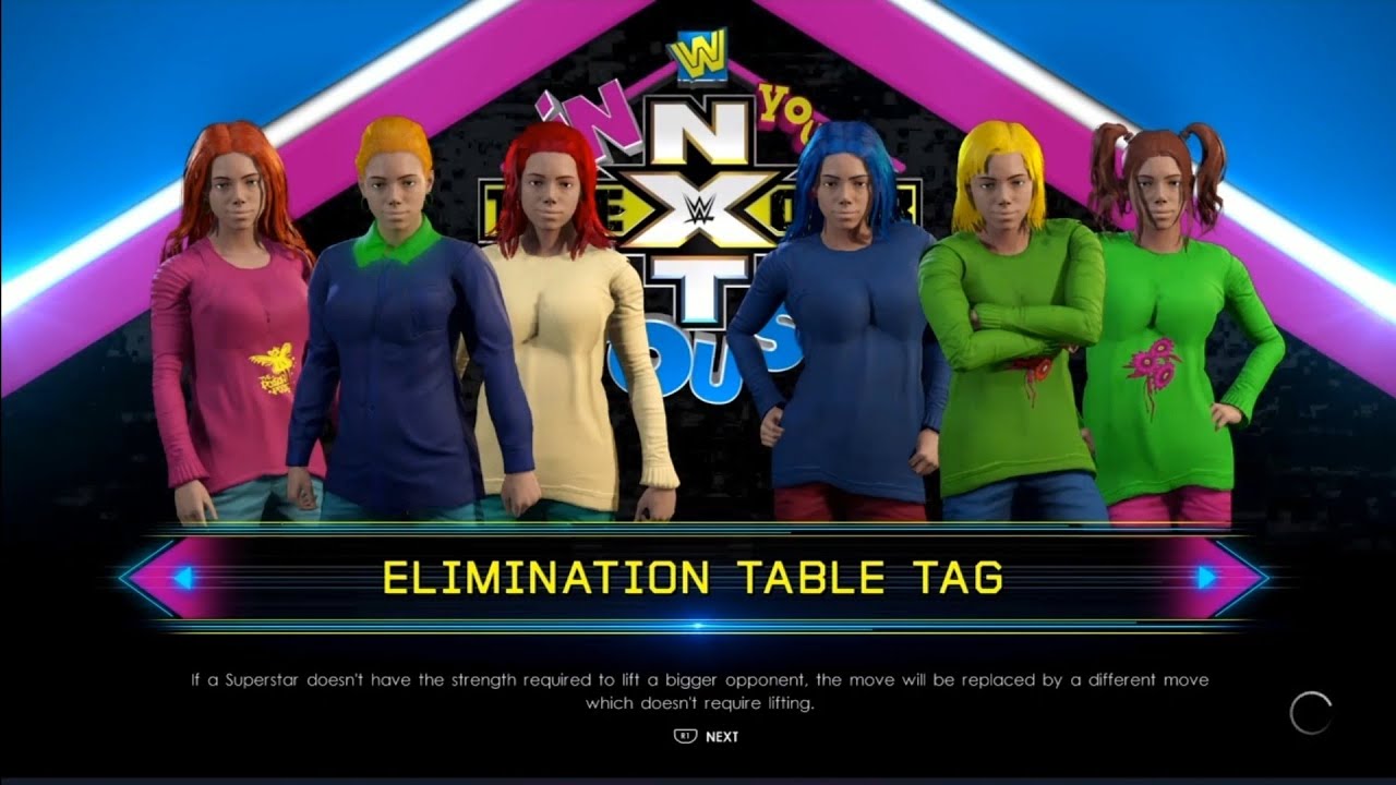 Wwe 2k22 Caws 6 Woman Tag Team Table Match 32 Youtube