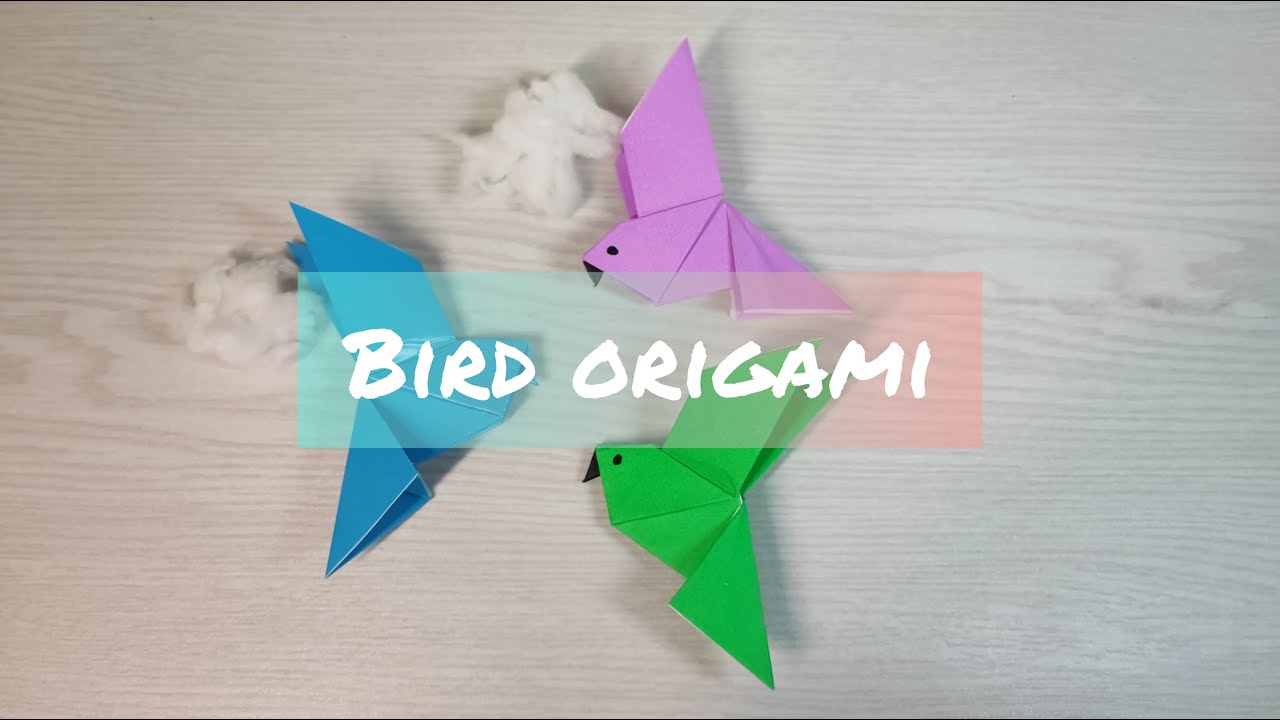 How to make a cute bird origami #origami #bird #tutorial - YouTube