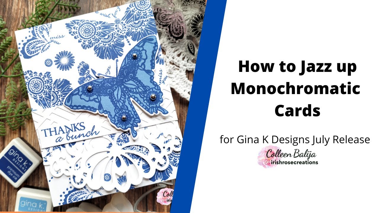 How to Jazz up Your Monochromatic Cards - YouTube