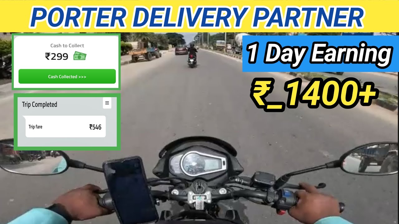 Porter Delivery Partner🤑1 Day Earning ₹1400+😀 एक दिन की कमाई ...