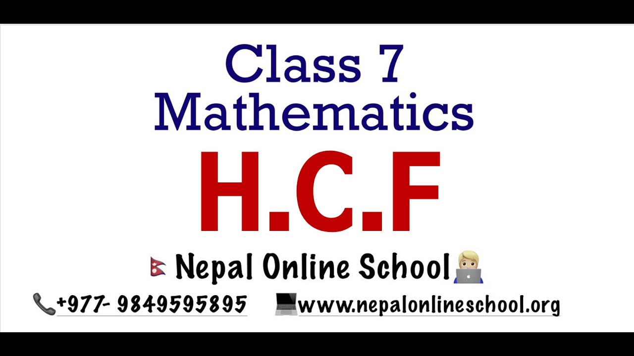 HCF(Numerical Problems) in NEPALI|HCF by Division Method Factorization ...