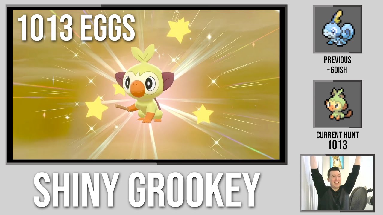 SHINY GROOKEY!! 1013 EGGS!! - YouTube