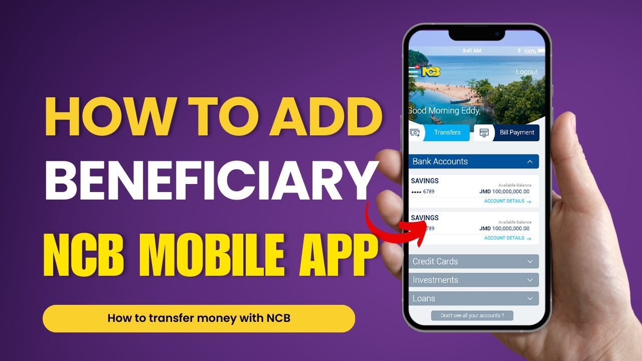 How to add beneficiary in NCB - YouTube