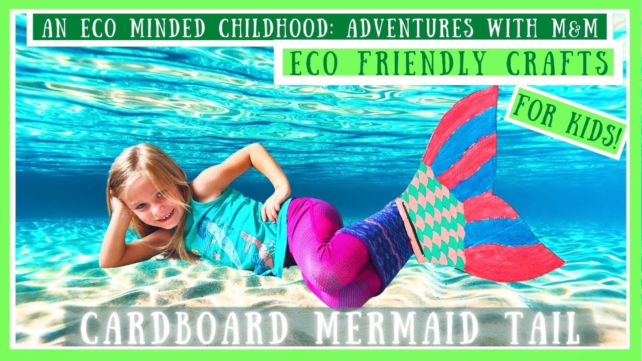 DIY Eco Friendly Cardboard Mermaid Tail Craft For Kids! - YouTube