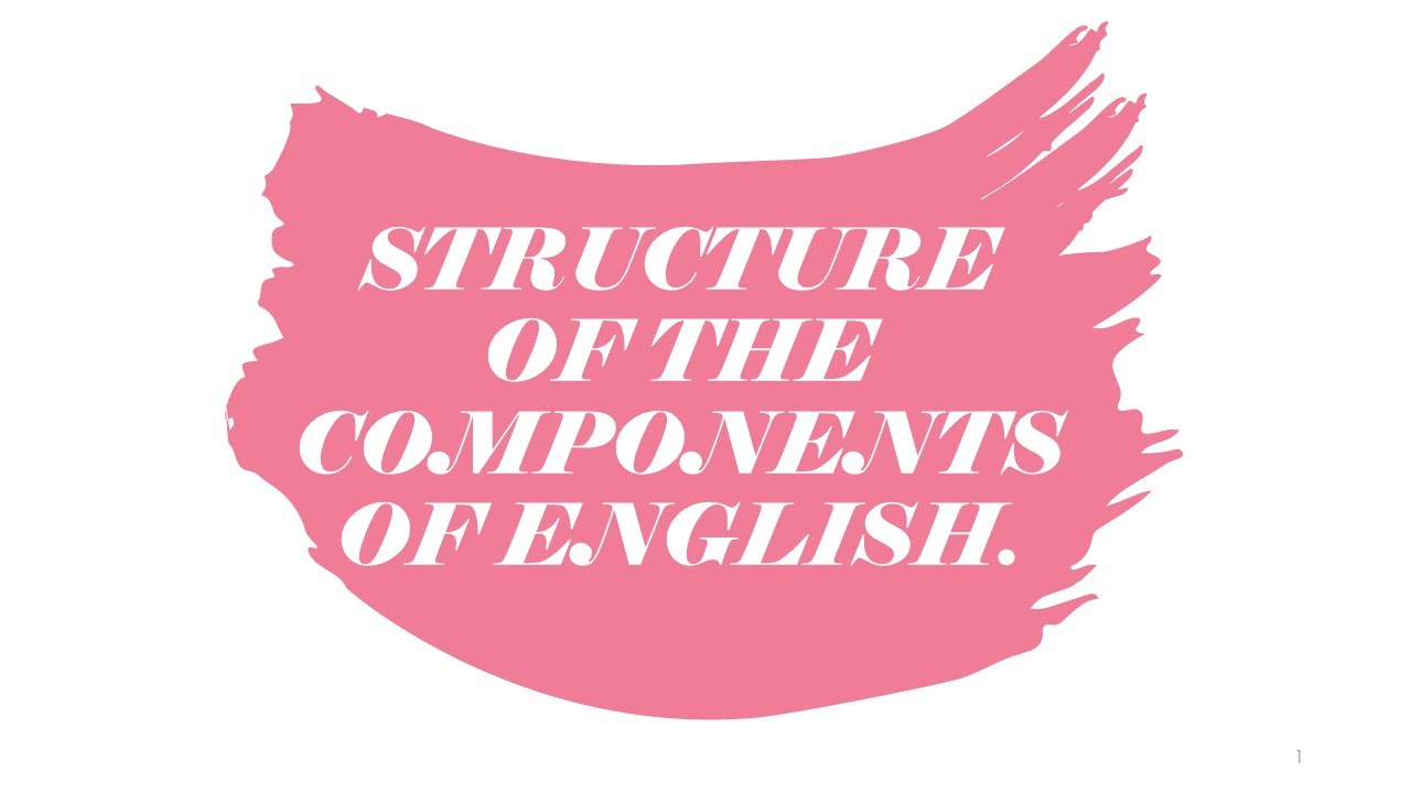 Structure of Components of English - YouTube