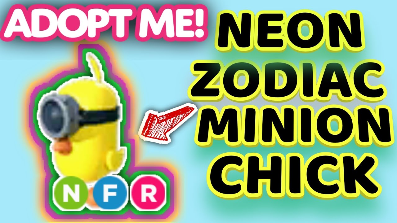 MAKING NEON ZODIAC MINION CHICK IN ADOPT ME! #makingneonminion # ...