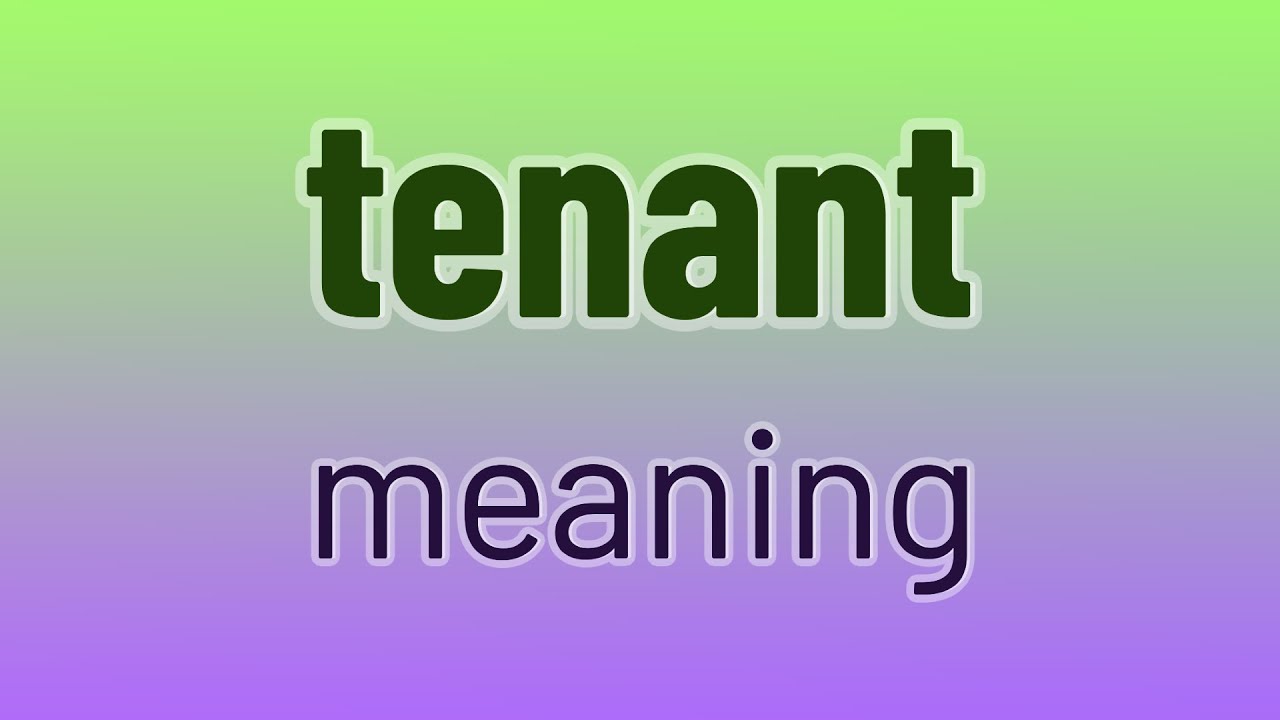 Tenant - 56 English Vocabulary Flashcards - YouTube