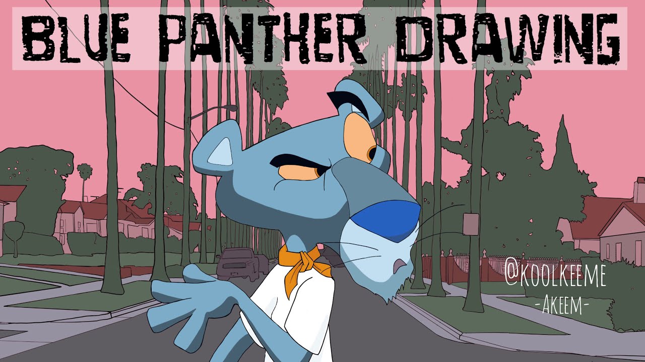 Blue Panther Drawing - YouTube