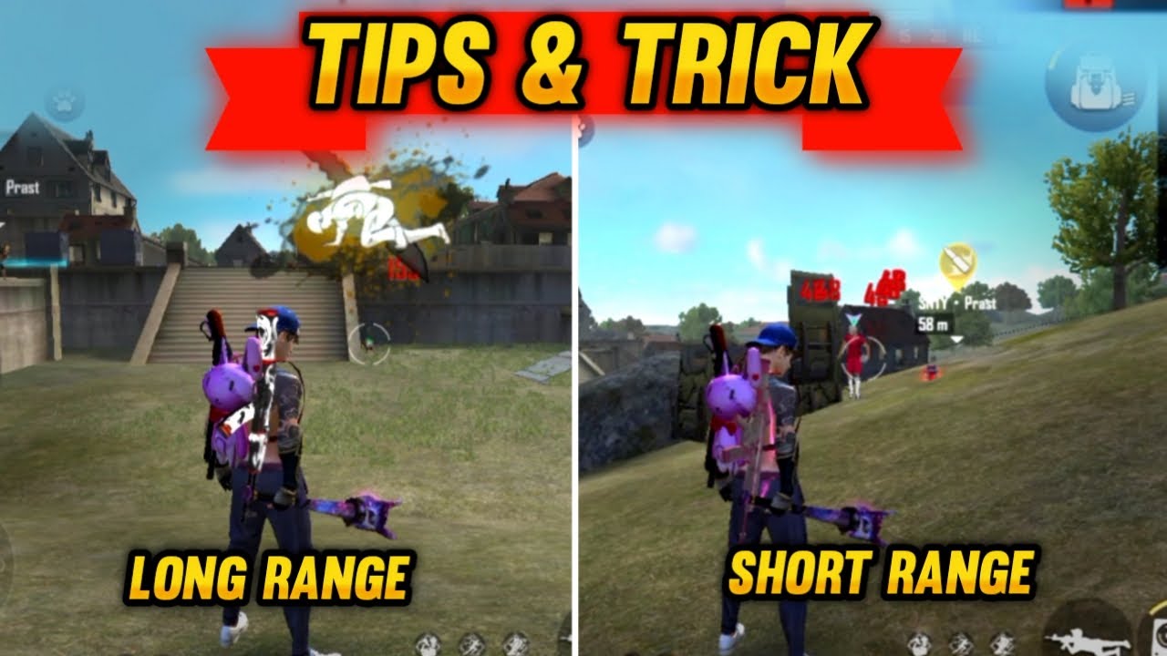 TIPS & TRICK HEADSHOT LONG RANGE & SHORT RANGE - GARENA FREE FIRE - YouTube