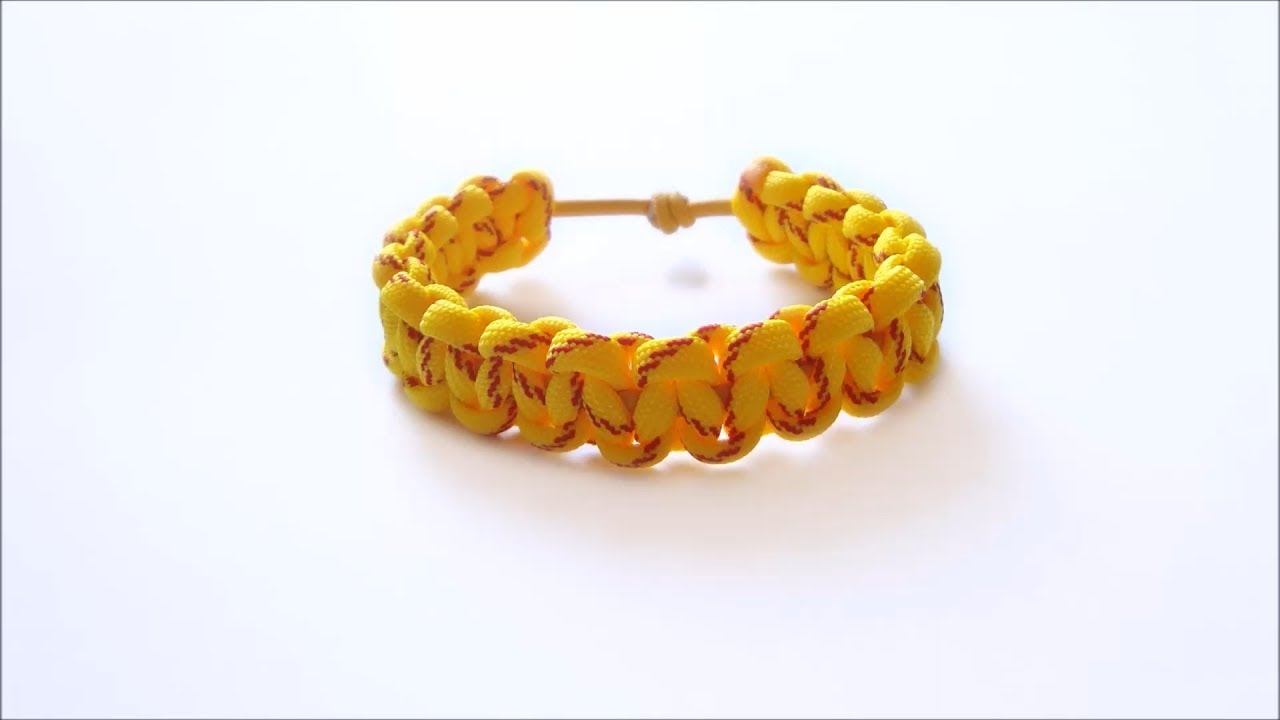 How to make "Elastic Cobra Weave" paracord bracelet - YouTube