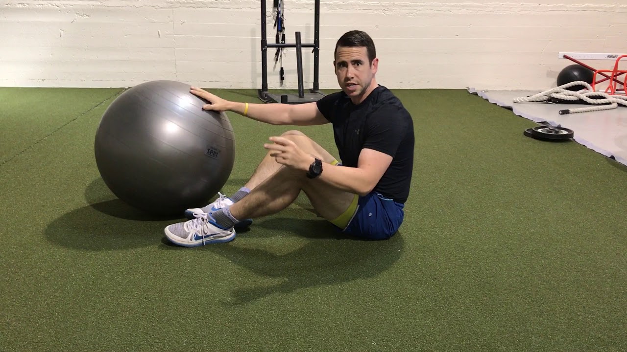 stability ball hip thrust - YouTube